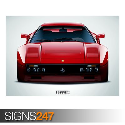 FERRARI 288 GTO poster in rich red of a classic car - wall art ...