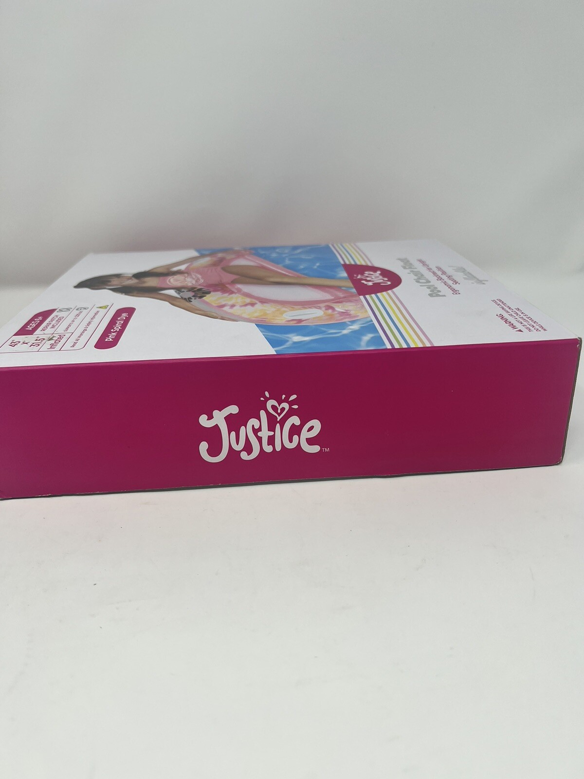 Justice Pool Chair Float With Backrest Pink Spiral Dye for sale online ...