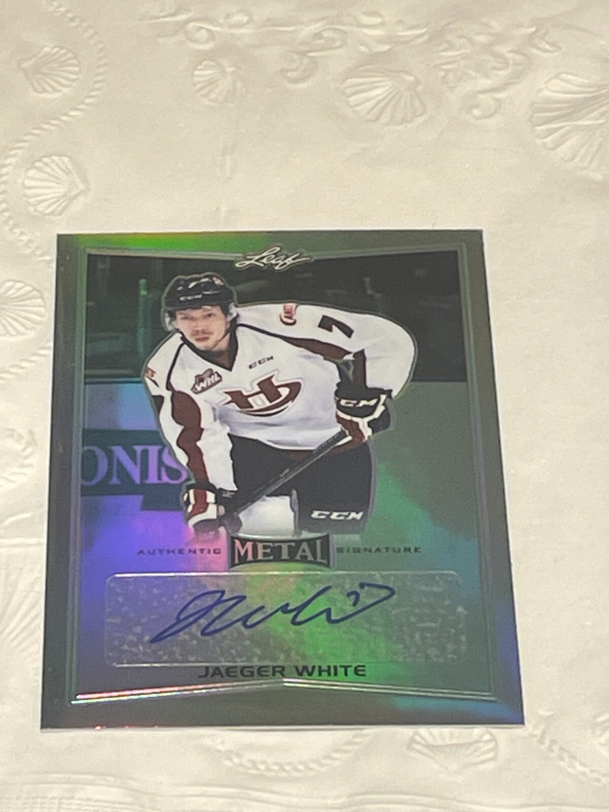 2015-16 Leaf Metal Silver Prismatic Jaeger White #BA-JW1 Auto | eBay