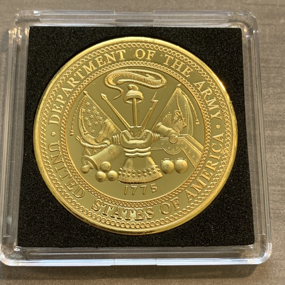 US Army MILITARY INTELLIGENCE Challenge Coin w Case | eBay