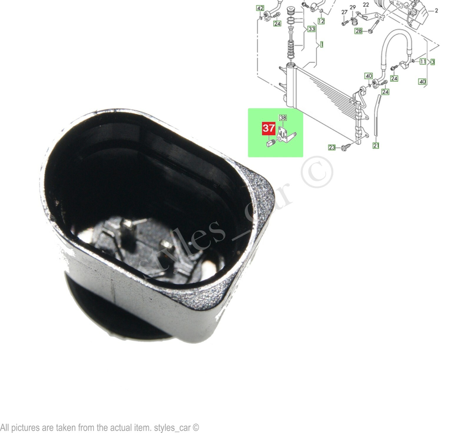 1J0973702 Genuine Audi A3 A4 A6 VW Ambient Outside Temperature Sensor ...