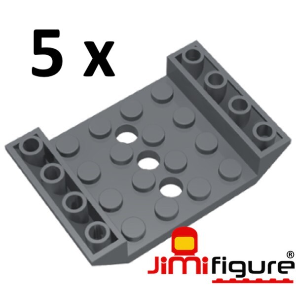 NEW 5 x LEGO Inverted Slope 45 6x4 Double w 4x4 Cutout Dark Bluish Grey ...