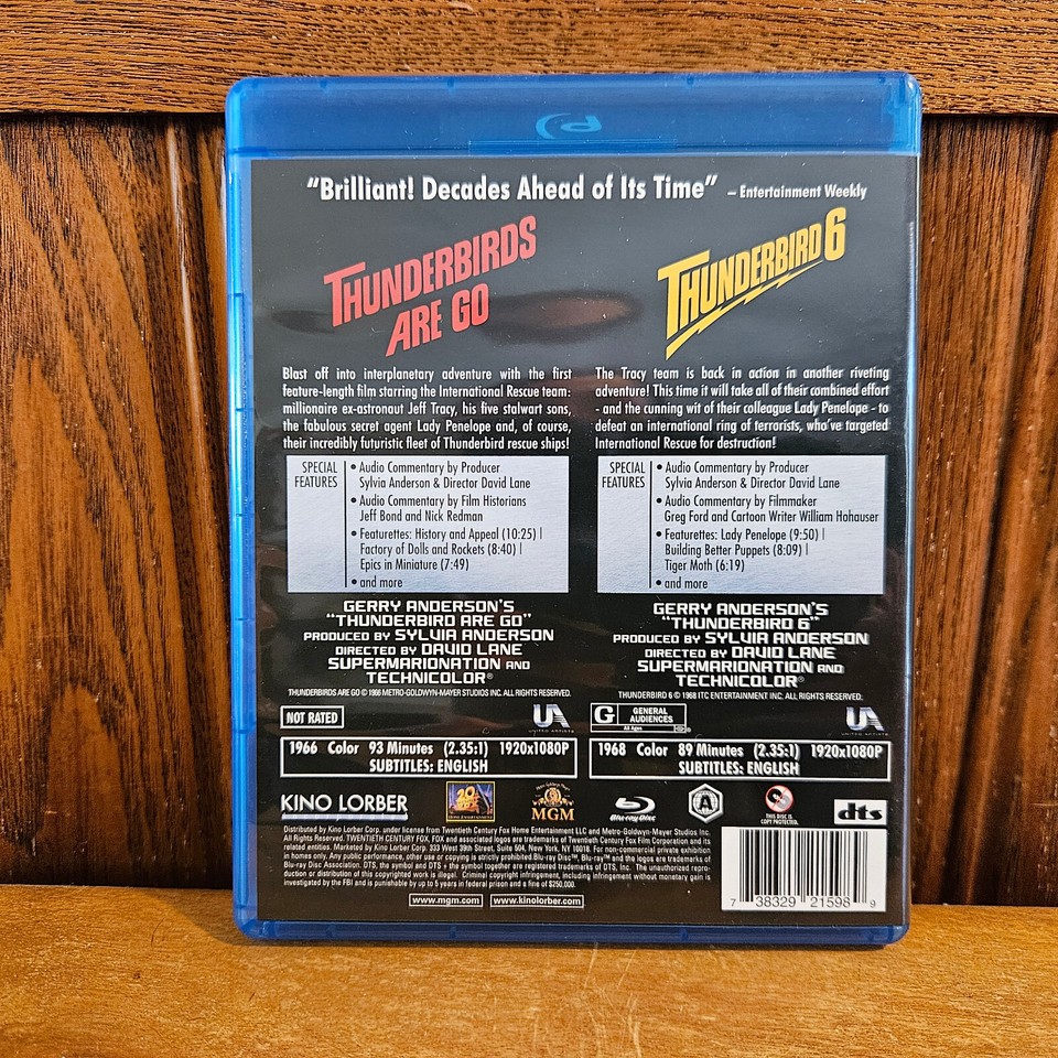 Thunderbird 6 / Thunderbirds Are Go, Kino Lorber, Blu-ray, 1966. 738329215989 | eBay