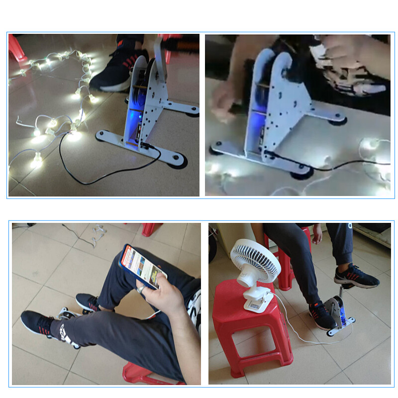 50/100W Foot Pedal Generator Small Hand-cranking Generator Spinning ...