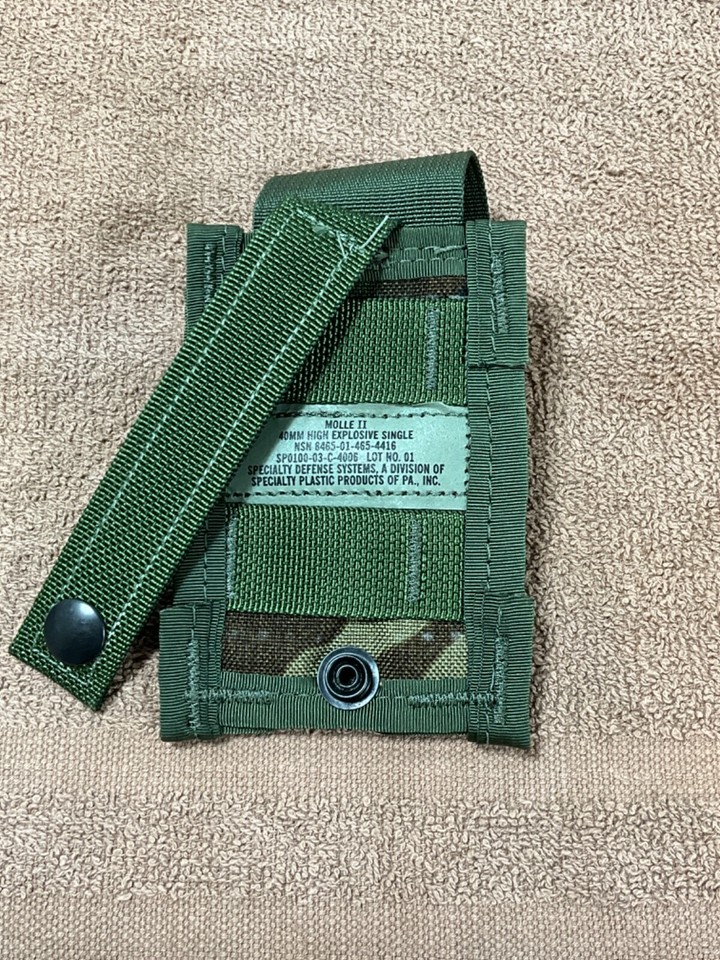 USGI MOLLE II 40mm HE Pouch Single Woodland Camouflage M81 | eBay
