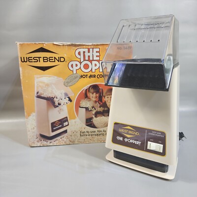 Vintage West Bend Poppery Hot Air Popcorn Popper 5459 1500 Watt Hong ...