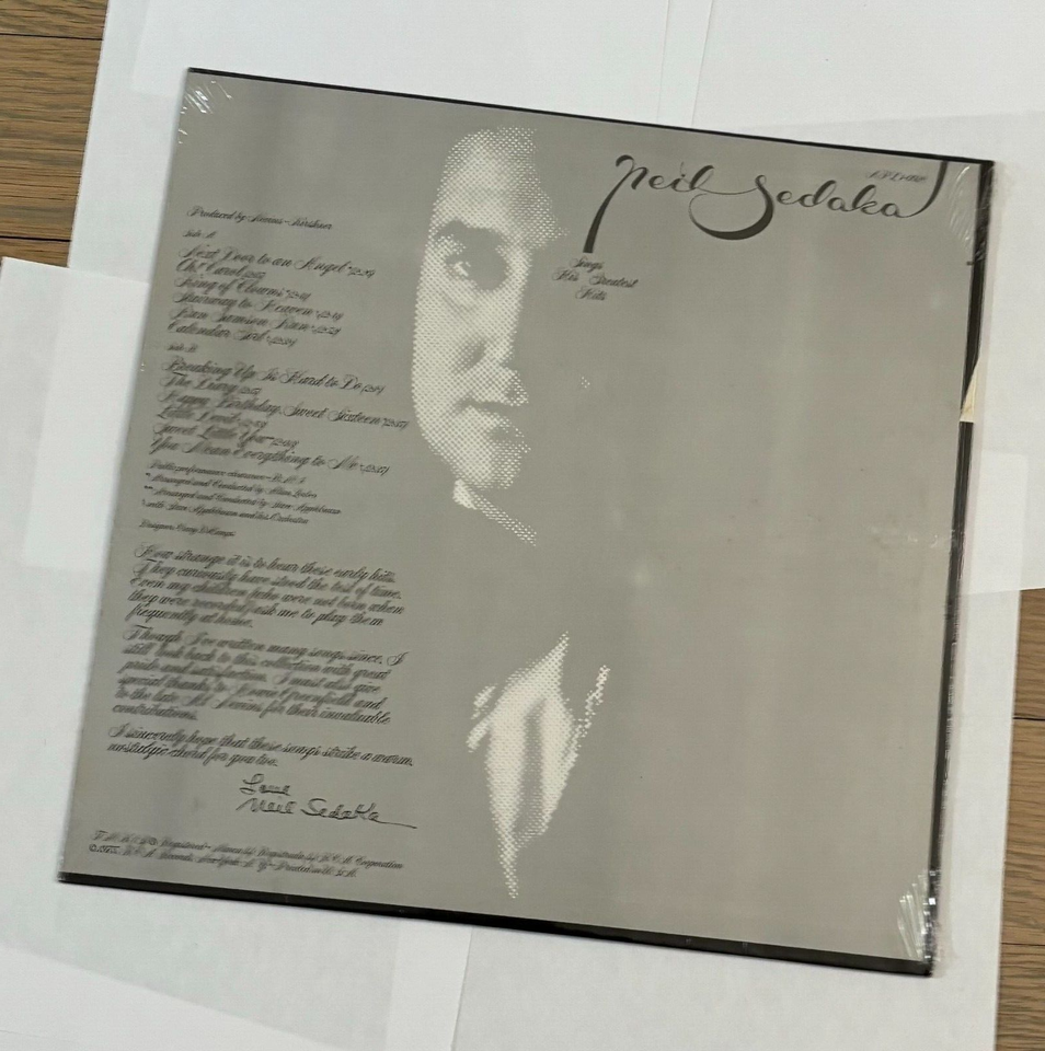 Neil Sedaka Sings His Greatest Hits Vinyl NEW SEALED APL1 0928 | eBay