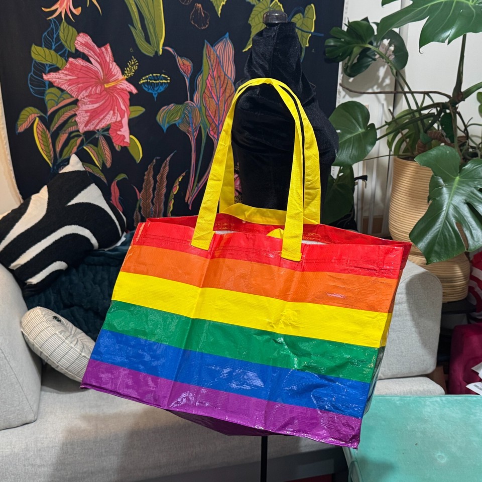IKEA Storstomma Rainbow, Reuseable Large Shopping Bag, 104.832.10 Multi ...