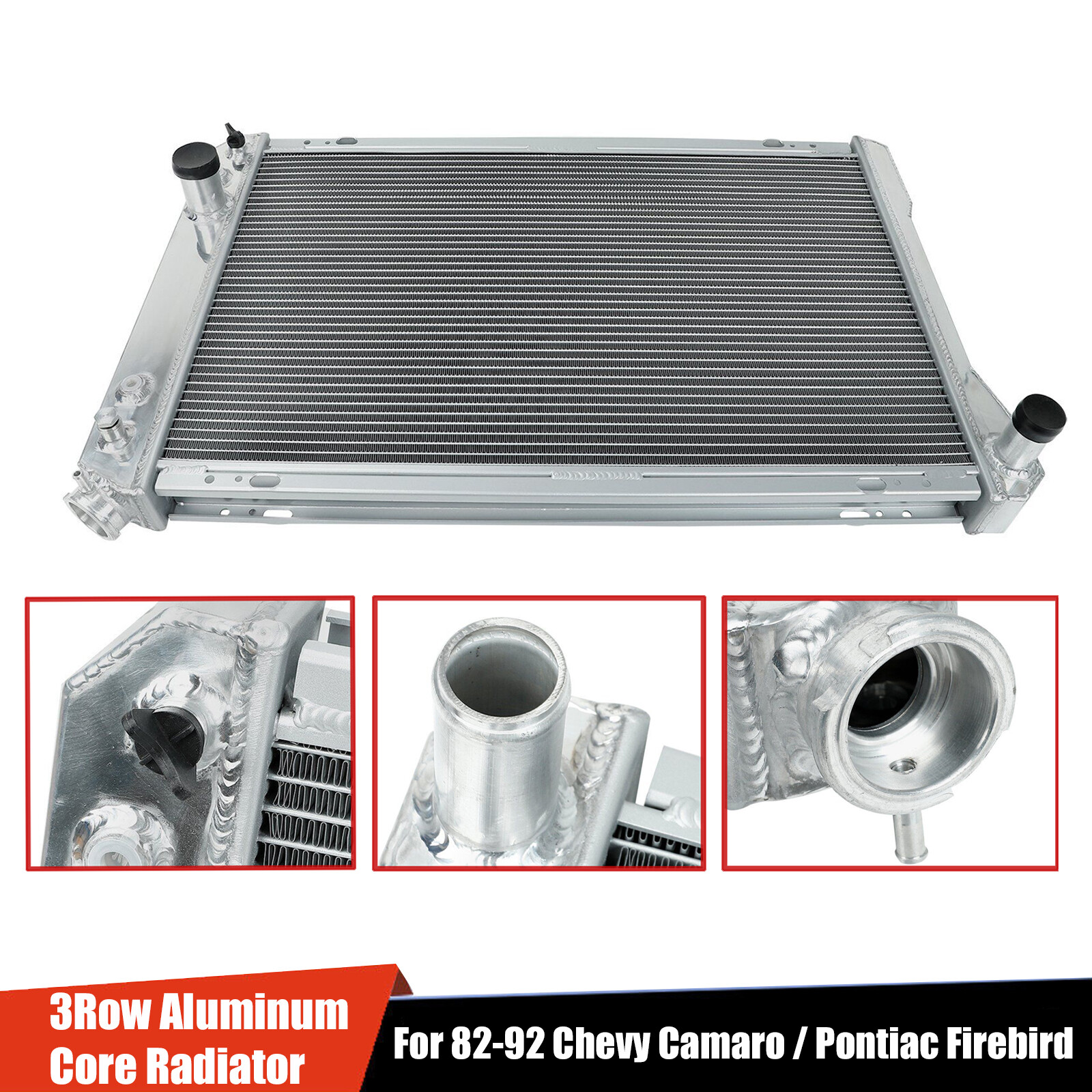 26" W Radiator 3 Row Aluminum For 1982-1992 Chevy Camaro /Pontiac ...