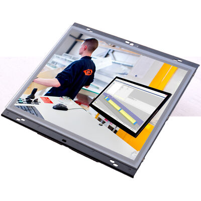 48cm 19" Open Frame Splashproof VGA + DVI Monitor M190EG01 Protection ...