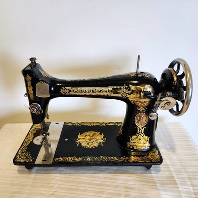 Superb 1915 Singer Sewing Machine 127 Treadle Head Sphinx Fully Tested ...