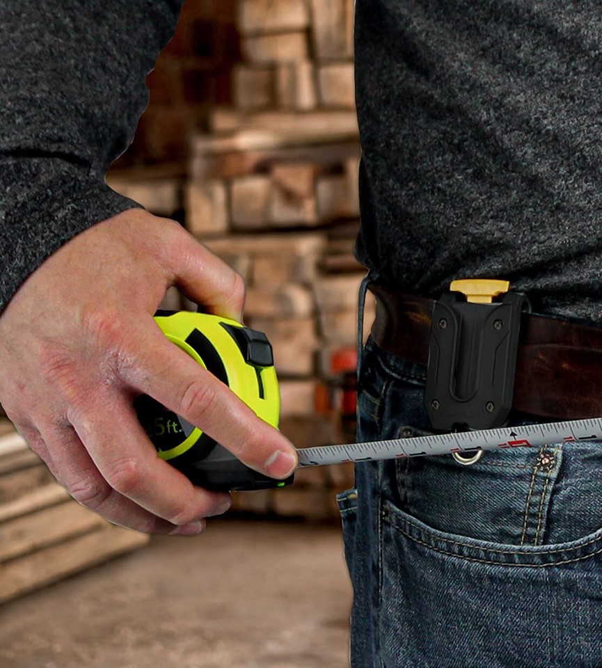 Quick Draw Tape Measure Holster Locks in place firmly New | eBay