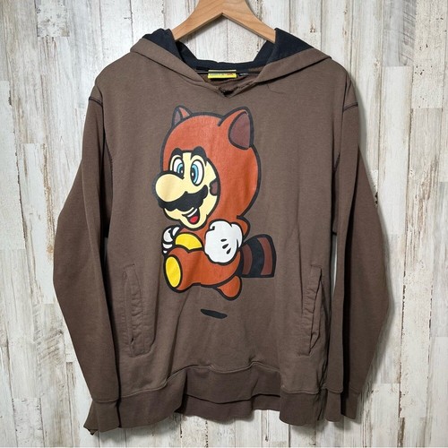 VTG Y2K Super Mario Bros 3 Nintendo Tanooki Sweatshirt Hoodie Mens ...
