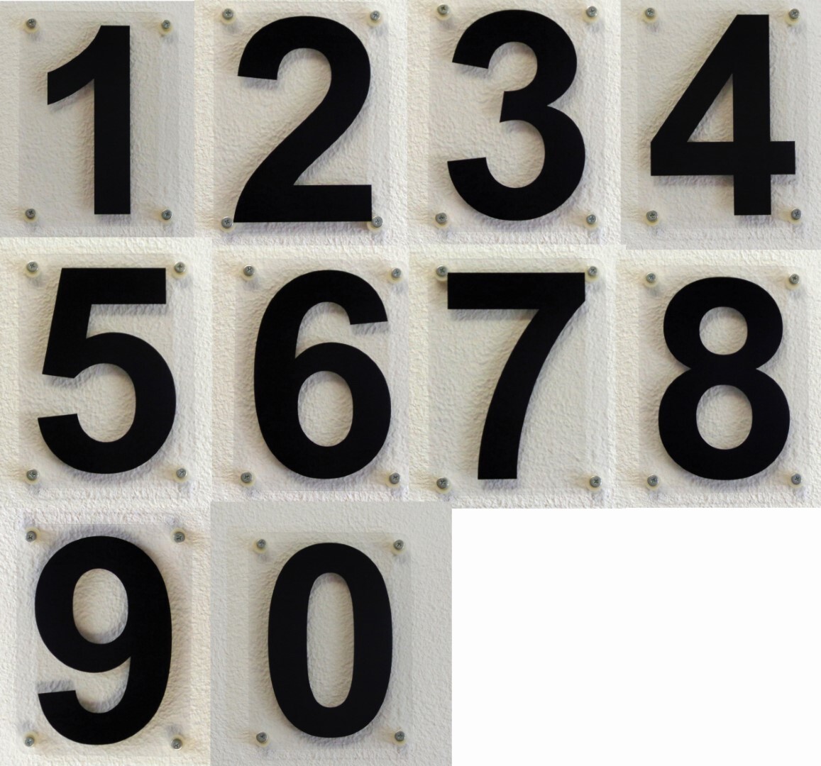 Hausnummer 0 1 2 3 4 5 6 7 8 9 Schilder Ziffern Tor Zahlen Nummer ...