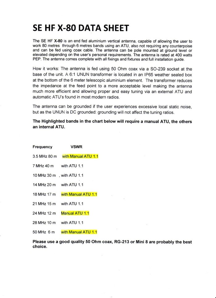 SIGMA EUROCOM SE-HF-X80 VERTICAL RADIAL FREE ANTENNA 80 TO 6 METRES | eBay
