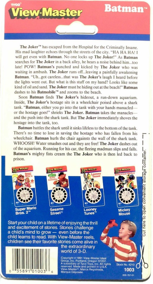 Batman c1981 DC Comics 3D View-Master 3 Reel Packet NEW SEALED | eBay