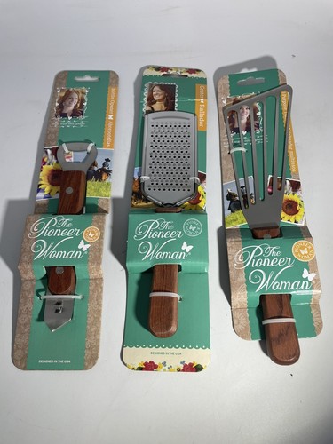 Lot of 3 The Pioneer Woman Assortment Kitchen Utensils Grater, Turner ...