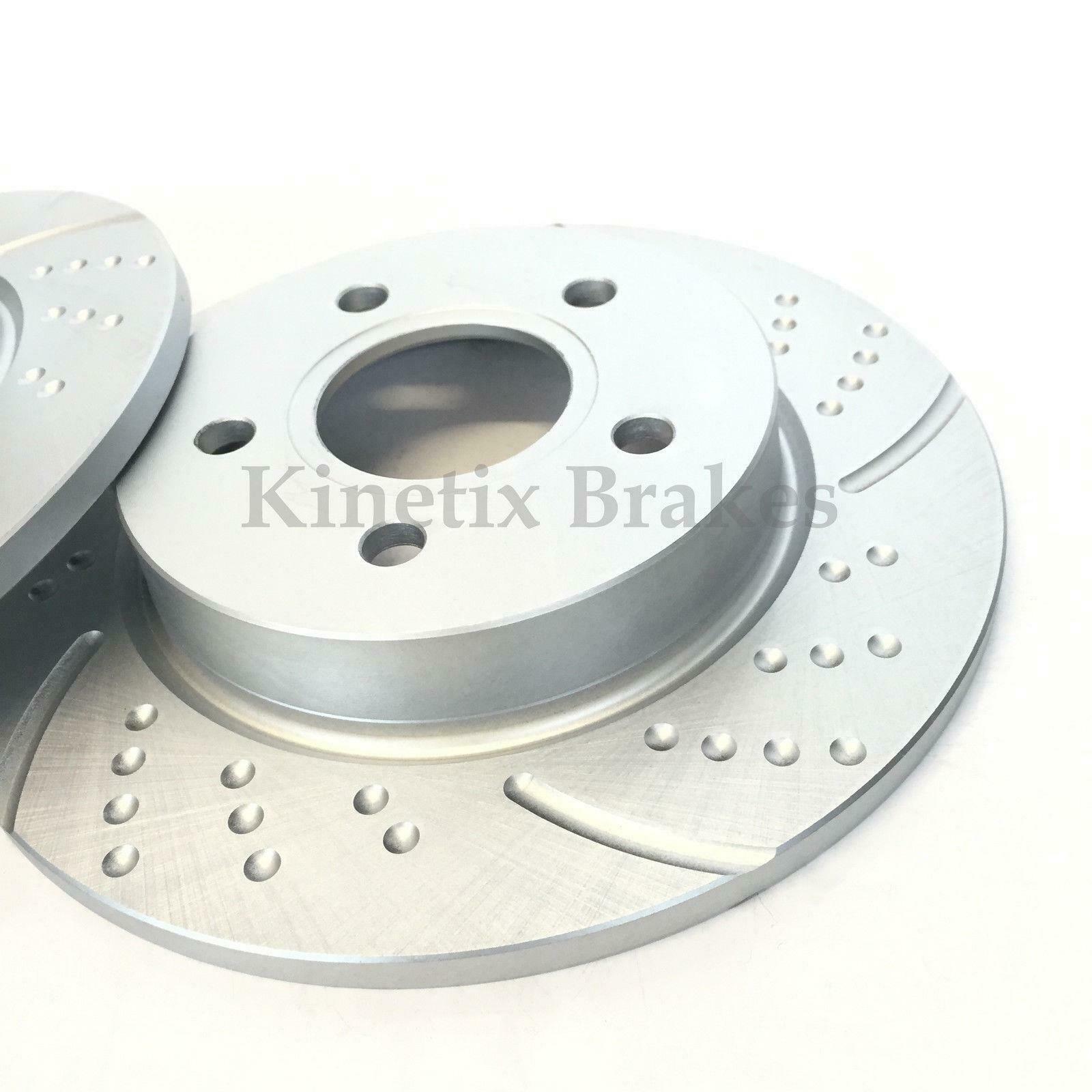 FOR AUDI TT 2.0 TFSI 06-14 DIMPLED & GROOVED REAR BRAKE DISCS BREMBO ...