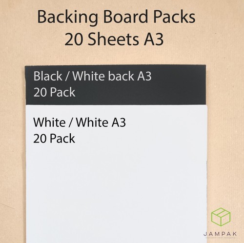 BACKING BOARD. MOUNTING RIGID 1.5MM. A3 WHITE CORE, SPECIAL 20 sheet ...