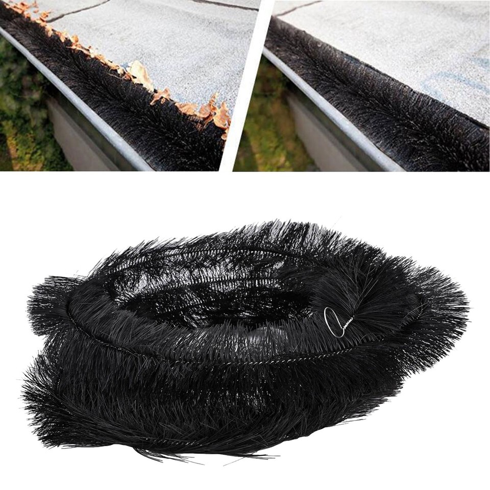 4 Meter Gutter Guard Brush Leaf Filter Protection Clog Remover for Roof ...