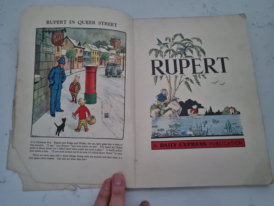 RARE The Rupert Book Annual 1949 Express Bestall War Economy Standard ...