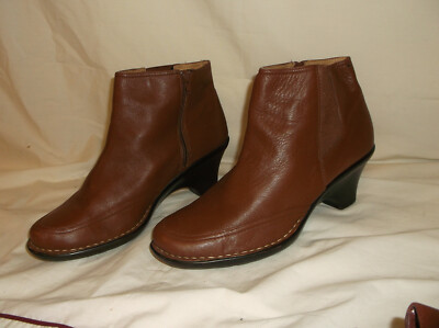 Softspots Womens Light Brown Leather Ankle Boots Sz US10 M | eBay