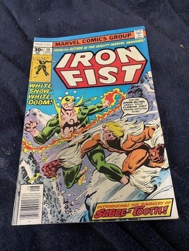 Iron Fist #14 (1977). VF 1st app Sabretooth! Bronze Age Key! Marvel ...