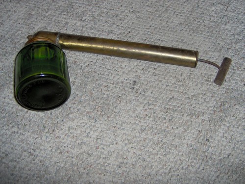 Vintage All Purpose Sprayer/Bug Sprayer w/Green Glass Decor not tested ...