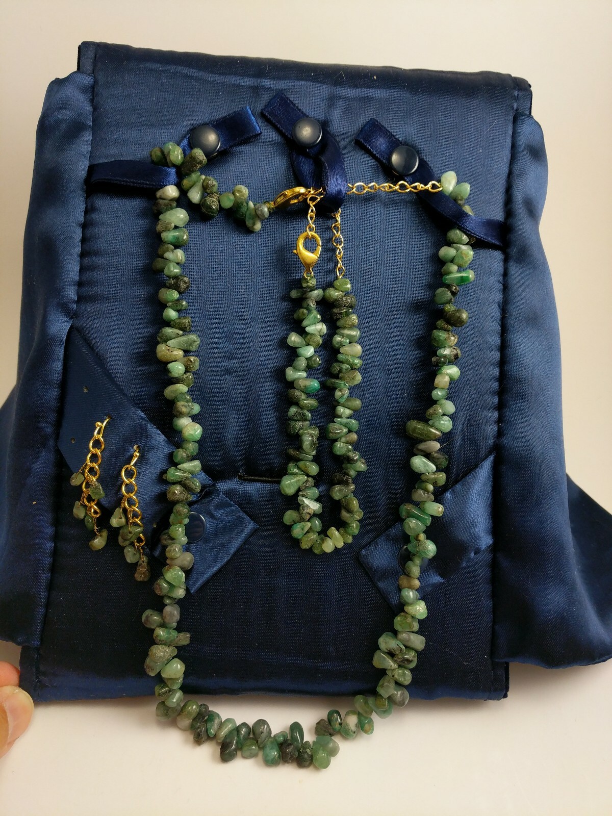 Stauer Cayman Emerald ? Green Necklace Bracelet Earring Set W Case ...