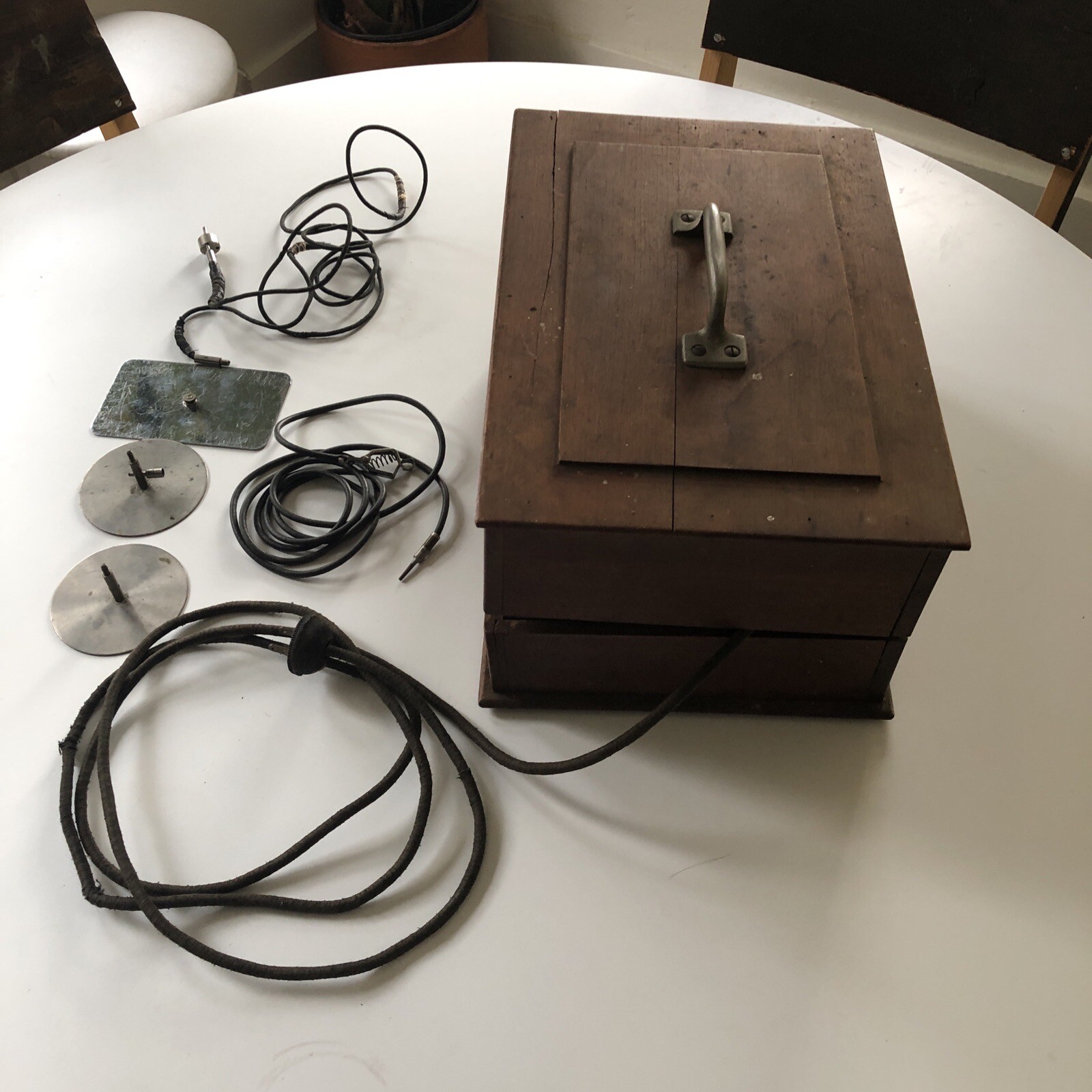 RARE 1920s VTG ANTIQUE Electroshock ELECTRIC SHOCK THERAPY MACHINE BIG ...