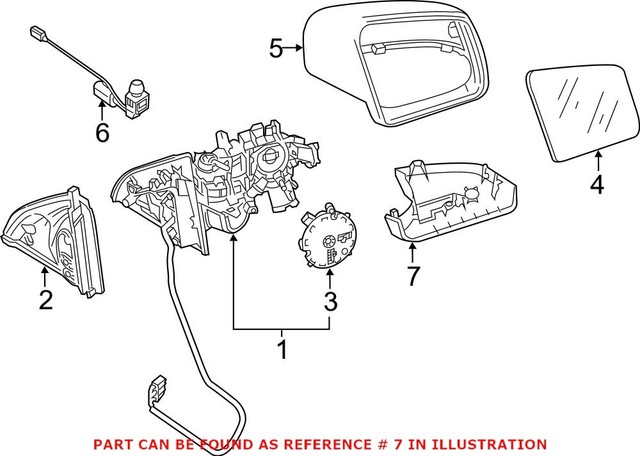 for MERCEDES Genuine Door Mirror Cover Left 1668100915 for sale online ...