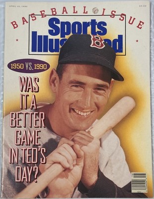 Sports Illustrated April 1990 Baseball Issue 1950 vs. 1990 Ted Williams ...