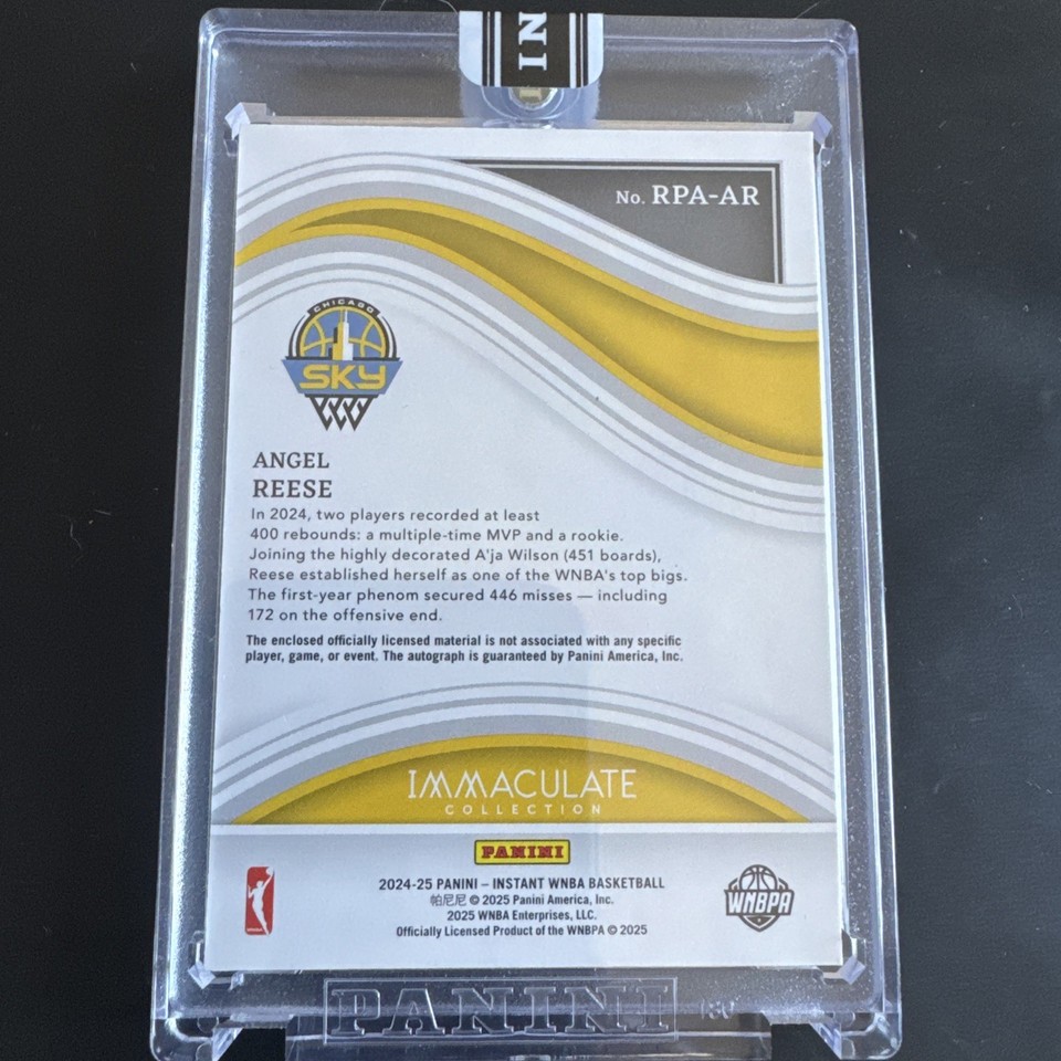2024-25 WNBA Royalty Angel Reese Immaculate Ruby Rookie Patch Auto #20/ ...