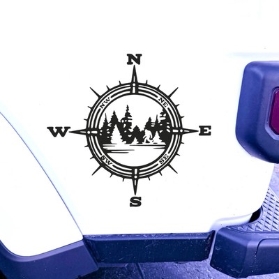 COMPASS BIGFOOT FOREST Vinyl Decal -Sticker for Jeep Car Truck Bumper ...