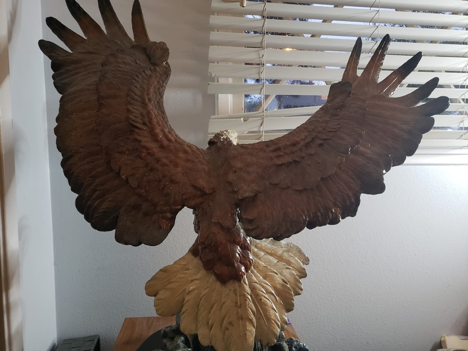 ED CHOPE The Fisherman ll Eagle Polychrome Edition Original Bronze ...