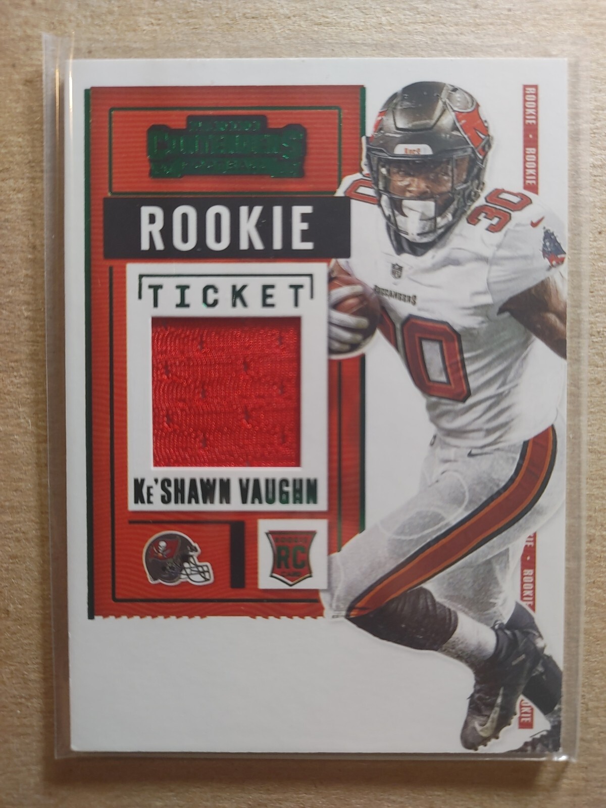 2020 Panini Contenders Rookie Ticket Swatches Variation Tampa Ke'Shawn ...