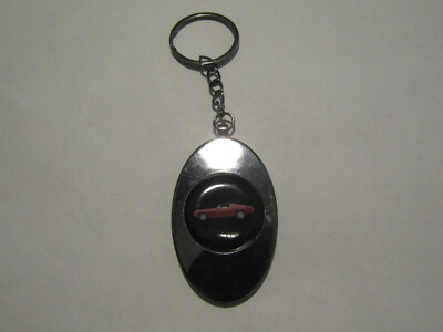 1969 FORD MUSTANG MACH 1 RED CAR LOGO VINTAGE BLK CHROME KEYCHAIN ...