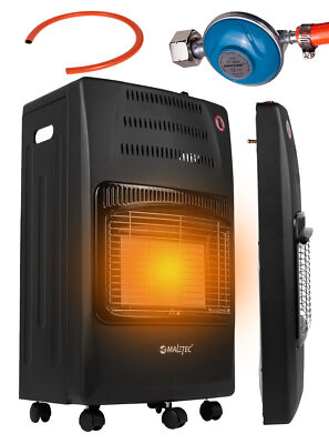 MalTec Gasheizofen Heizgerät GAS-5000Wt Klappbarer Strahler Gasheizer 4 ...