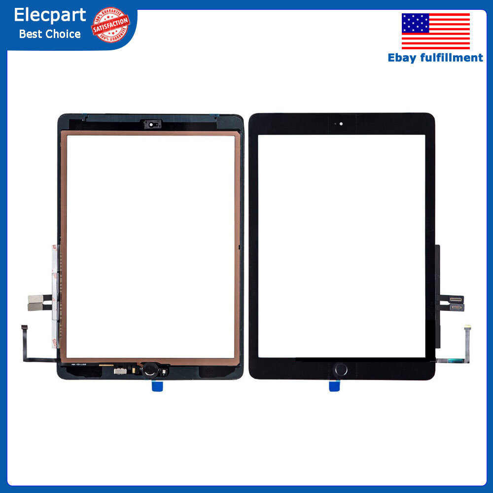 For iPad 6 6th Gen 2018 A1893 A1954 Touch Screen Glass Digitizer + Home ...