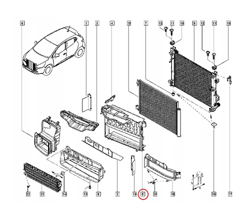 RADIATOR SHROUD COVER AIR FLOW DUCT RENAULT CLIO IV CAPTUR I (OE ...
