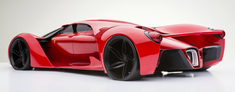 FERRARI Race Car Racing Hypercar Concept Red Custom Built LARGE 1 ...