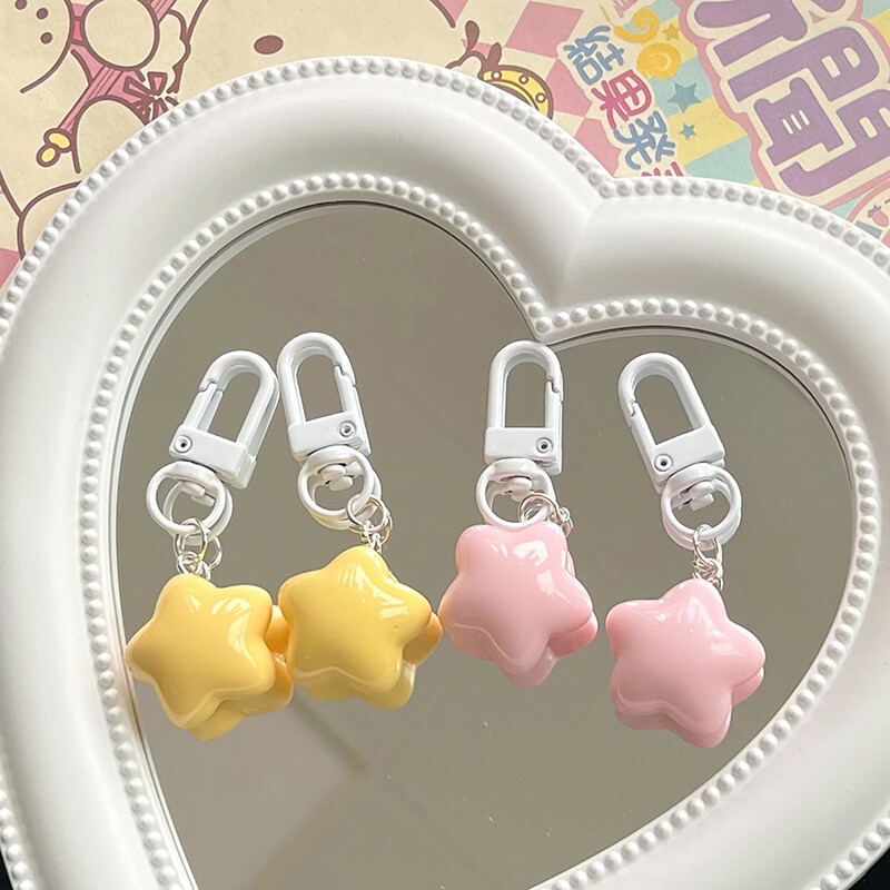 Kawaii Star Pendant Keychain Cute Pentagram Key Holder Bag Pendant Decor | eBay.de