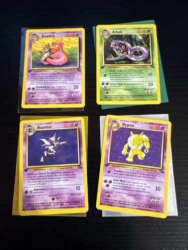 Pokemon TCG 1st edition Fossil Lot Haunter Hypno Slowbro Arbok | eBay