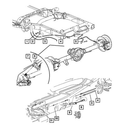 52121965AB Mopar Parking Brake Cable Guide for Ram Truck 3500 2500 ...