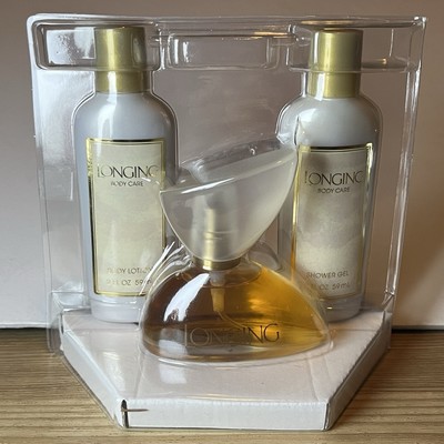 VTG LONGING Coty Cologne 1 Oz,Body Lotion 2 Oz, Shower Gel 2 Oz ...