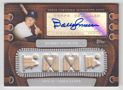 2010 TOPPS STERLING BOBBY MURCER BAT PATCH RELIC AUTO AUTOGRAPH 1/1 ...