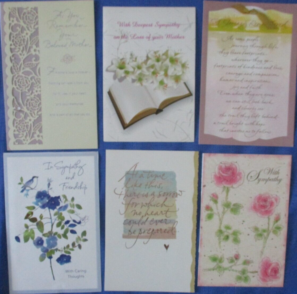 #3 Large Lot-120 Sympathy USED Greeting Cards/Covers/Fronts Ephemera ...