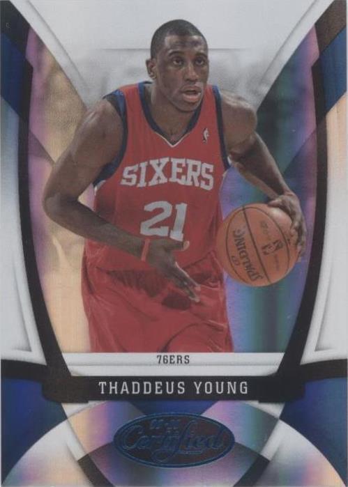 2009-10 Panini Certified - Thaddeus Young #96 Mirror Blue /100 for sale ...