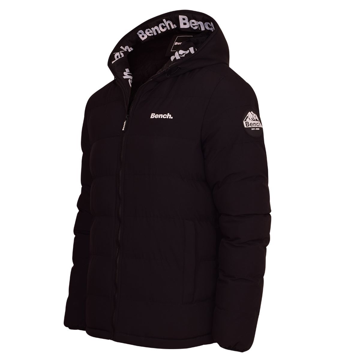 Bench Original Mens Heavy Weight Fleece Lined Padded Coat Jacket Zip ...