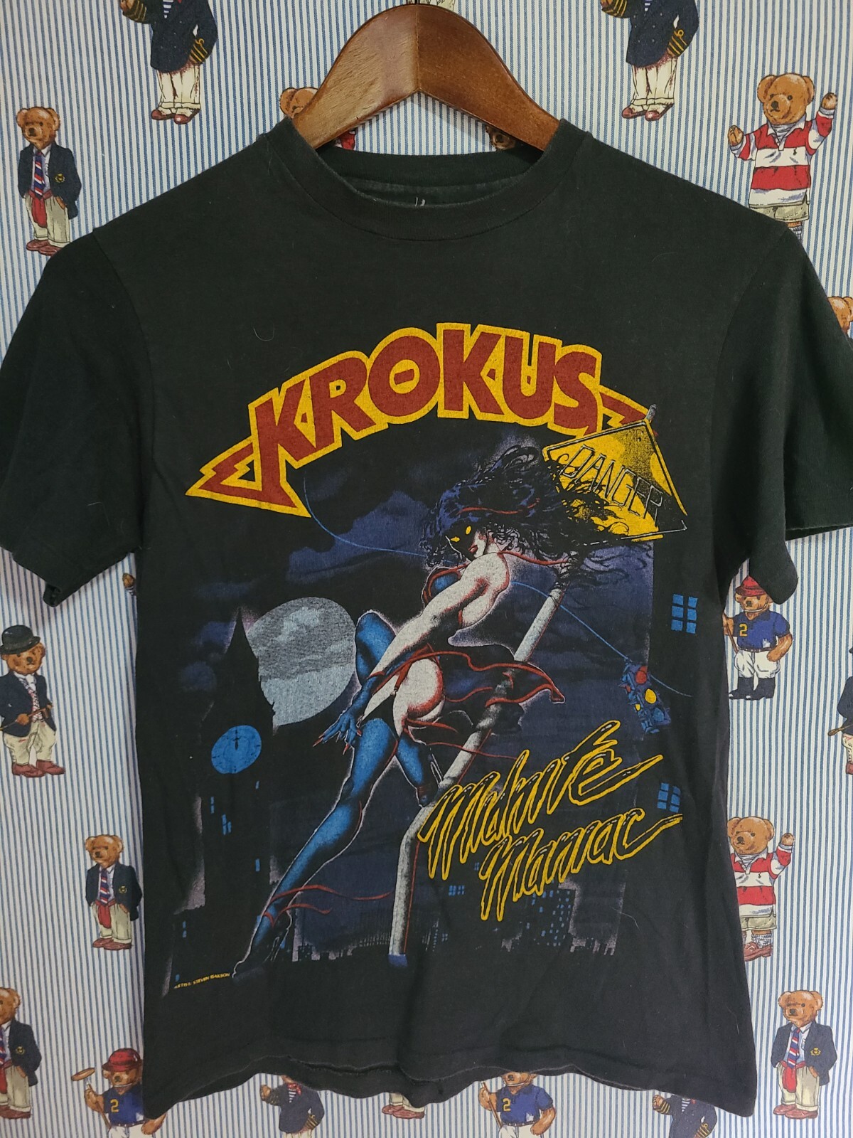 Vintage Krokus 1984 Midnite Maniac Blitz Tour Shirt S… - Gem